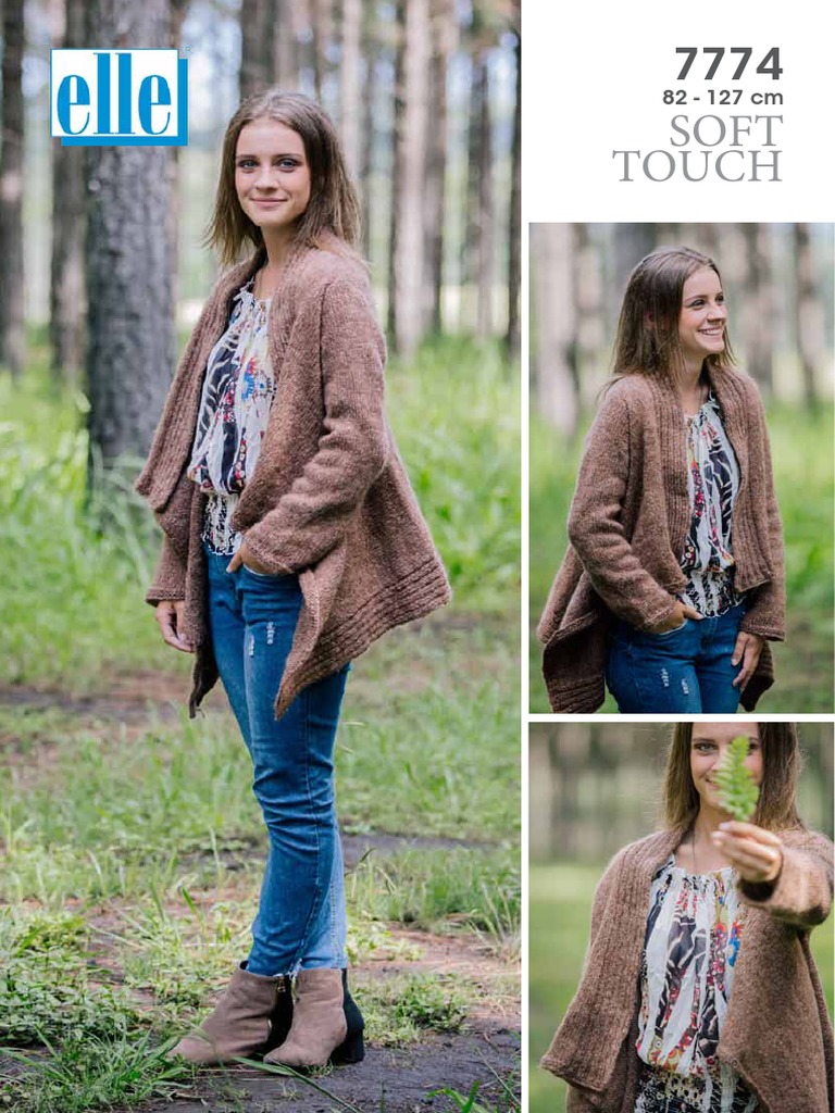 Soft Touch Waterfall Cardigan Knitting Pattern | PDF | Knitting | Crafts