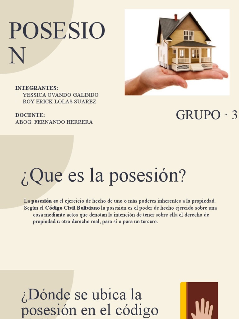 Teoria de La Posesion-Grupo 3 | Descargar gratis PDF | Posesión (Ley ...