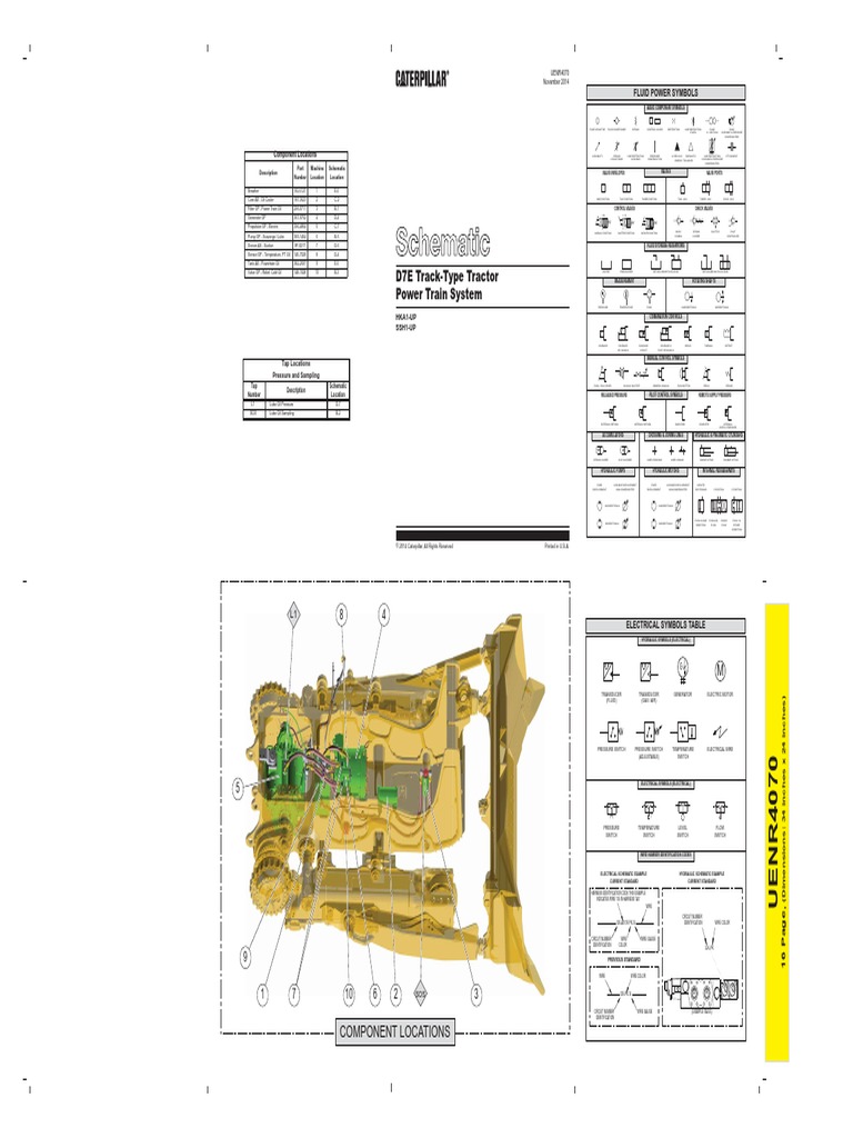 D7E Track-Type Tractor Power Train System: Component Locations | PDF ...
