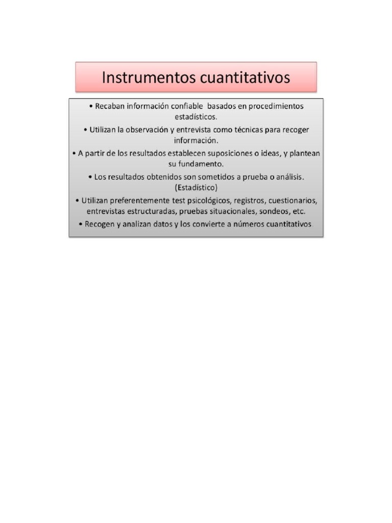 Instrumentos Cuantitativos | PDF