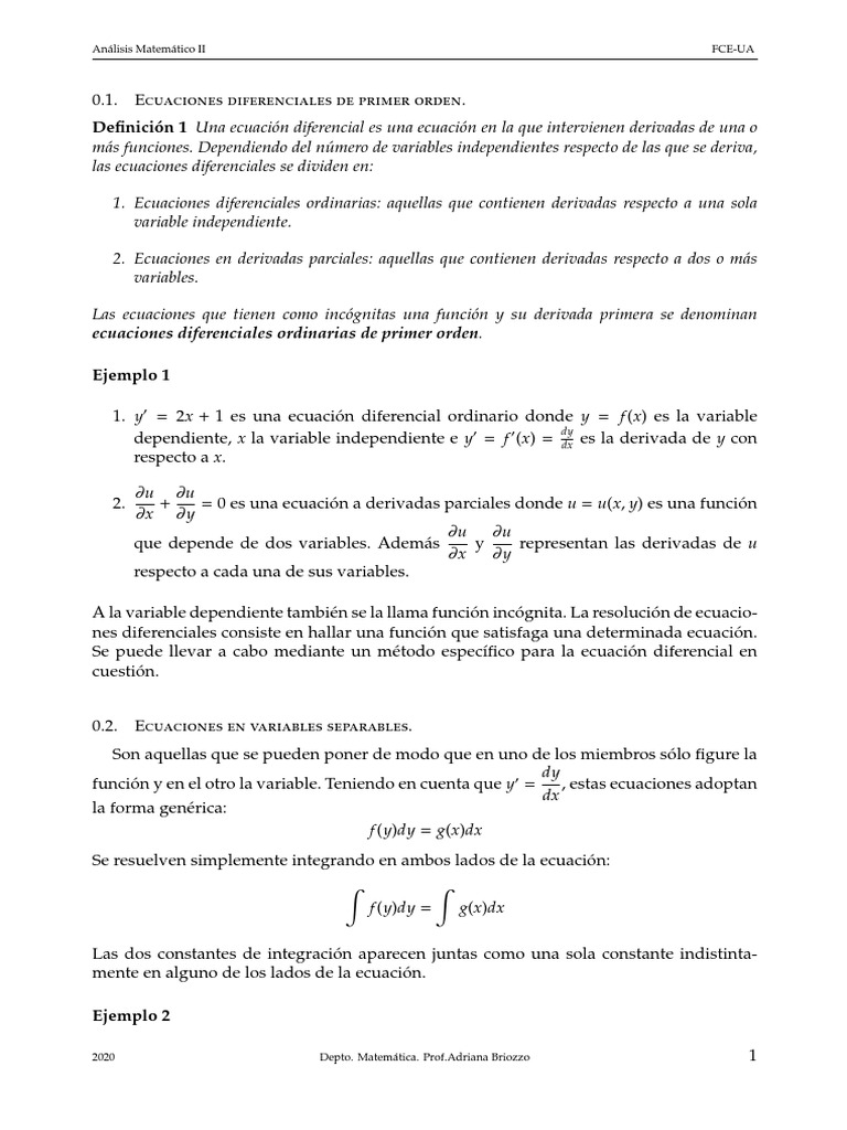 Ecuaciones diferenciales | PDF | Ecuaciones | Derivado