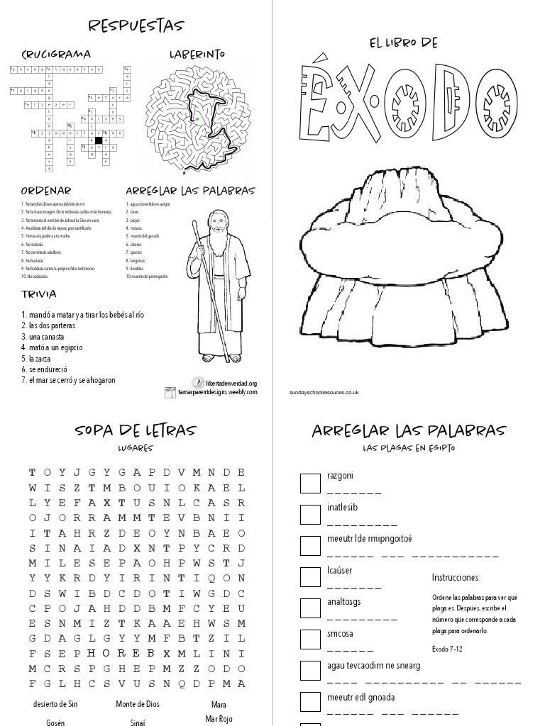 02 Librito de Actividades para Ninos Exodo | PDF | Libro del éxodo | Moisés