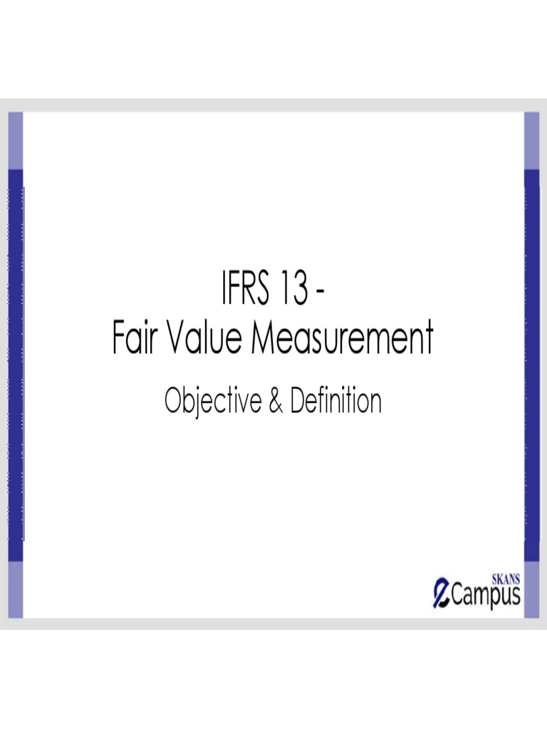 Ifrs 13 Notes | PDF | Fair Value | Valuation (Finance)