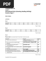 Language Cert B1 Practice Tests | PDF