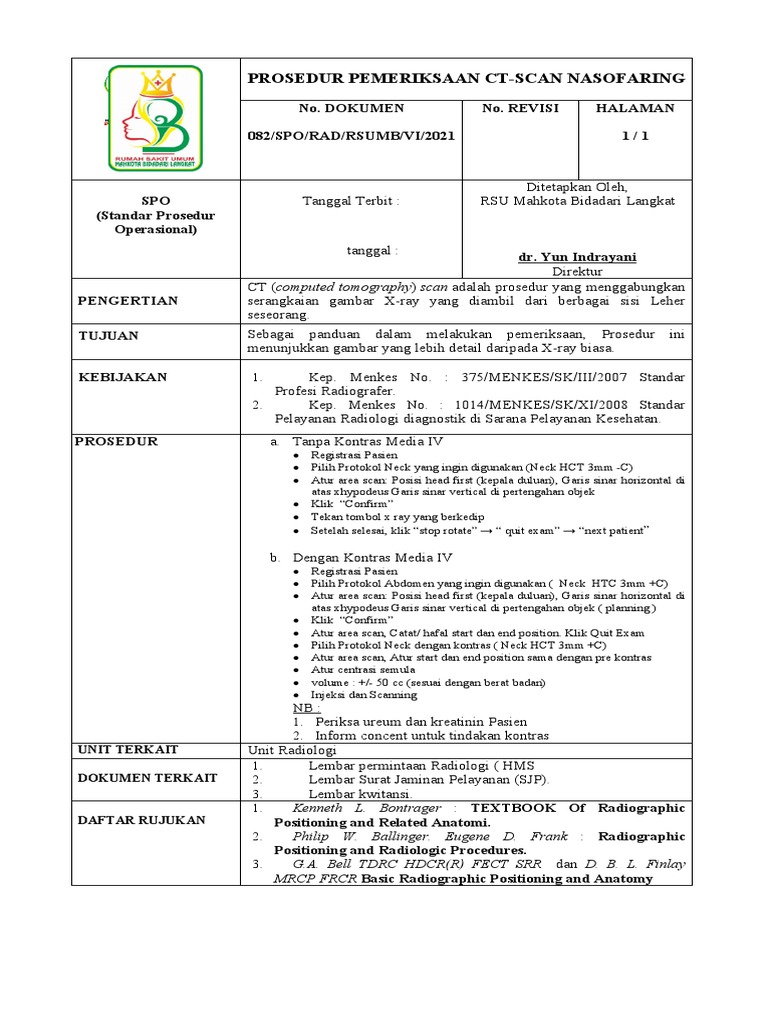 Spo CT Scan Leher | PDF