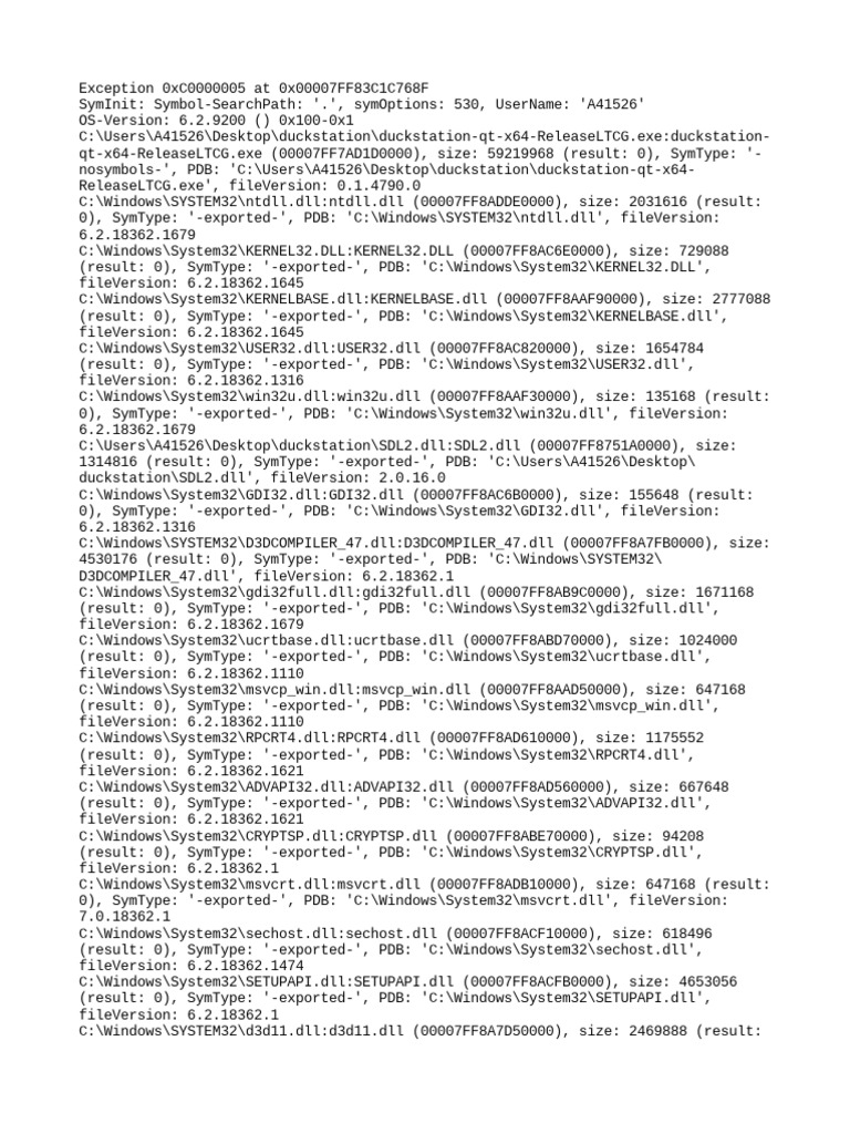 Crash | PDF | Microsoft Software | Operating System Technology