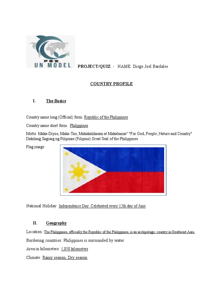 Philippines Country Profile | PDF