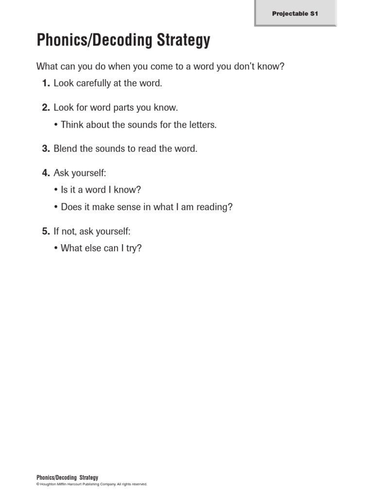 Projectable Journey's Book Strategy Grade 2 Unit 1 | PDF | Phonics ...