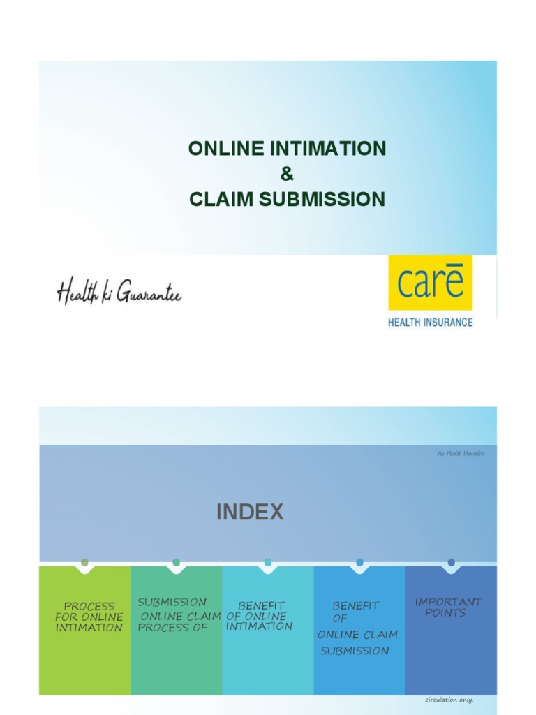 Online Intimation and Claim Submission | PDF | Computing | Communication