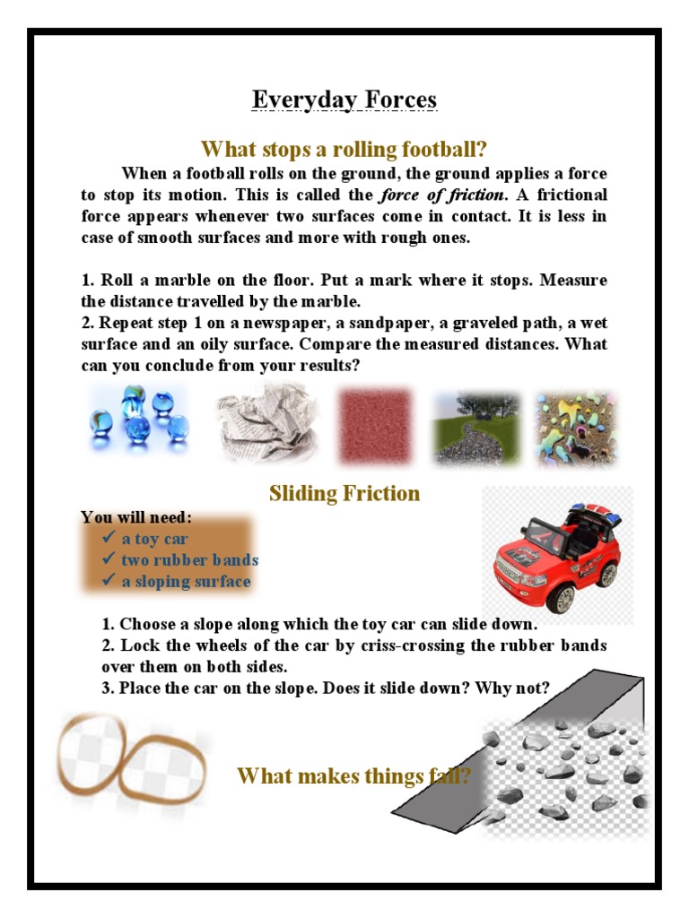 Everyday Forces ACTIVITY | PDF | Force | Trajectory