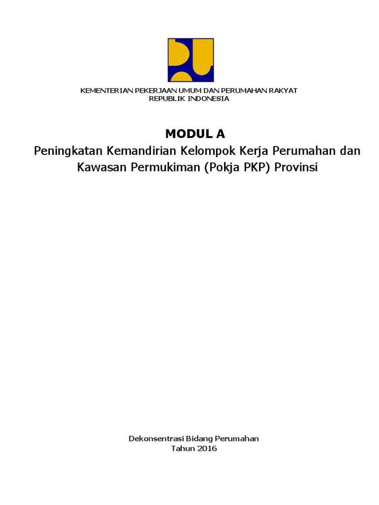 Panduan Peningkatan Kemandirian Pokja PKP | PDF | Pengelolaan Keuangan ...