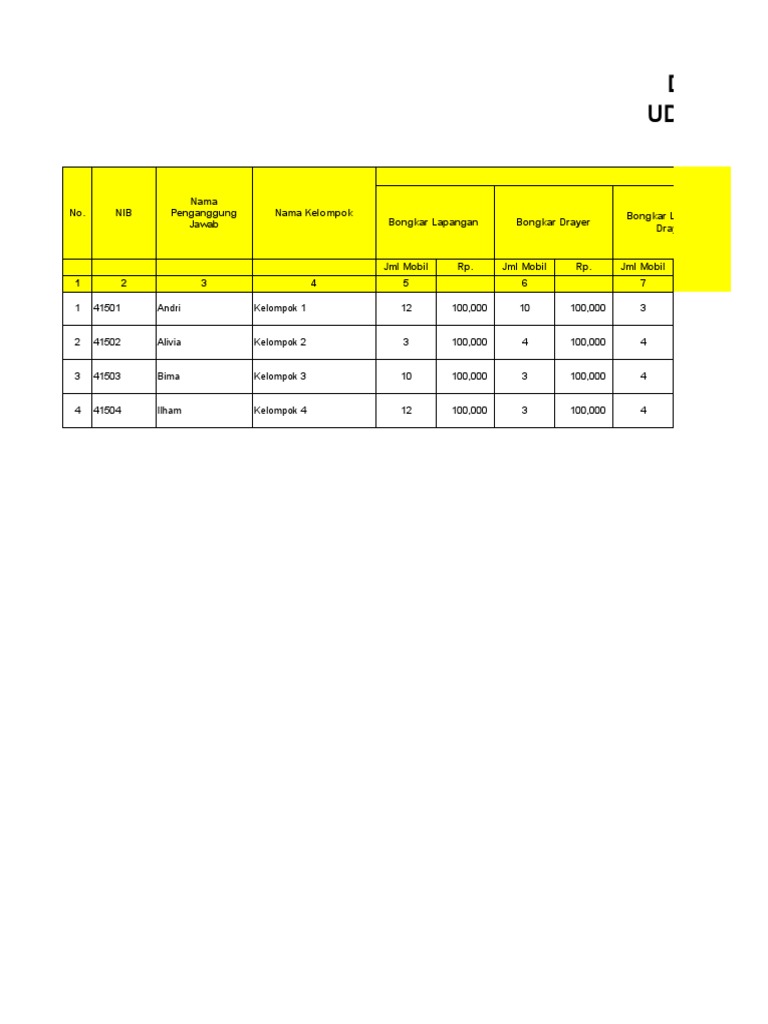 Contoh-Slip-Gaji-Excel-UD Mappasau | PDF