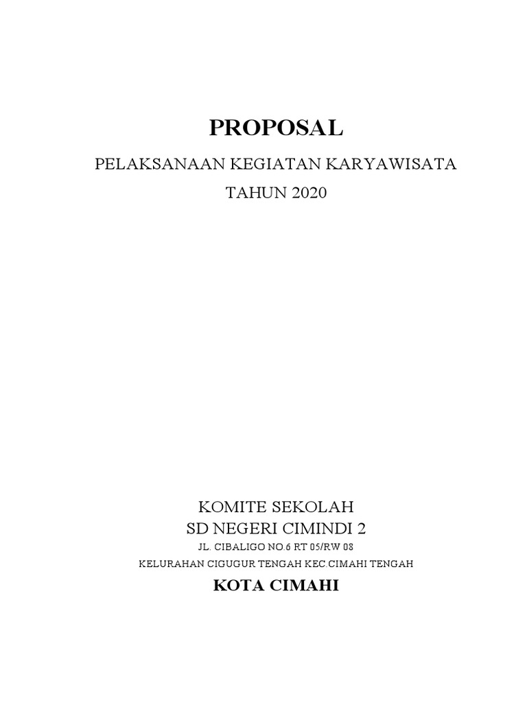 PROPOSAL KARYA WISATA Revisi | PDF