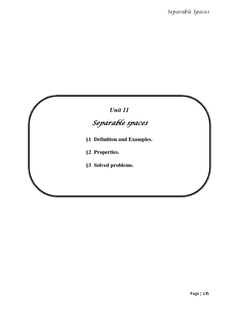 11 Separable Space | PDF | Metric Space | Continuous Function