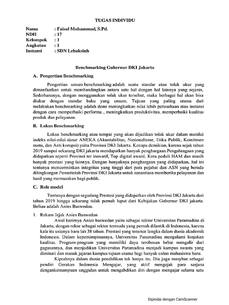 Contoh Benchmarking | PDF