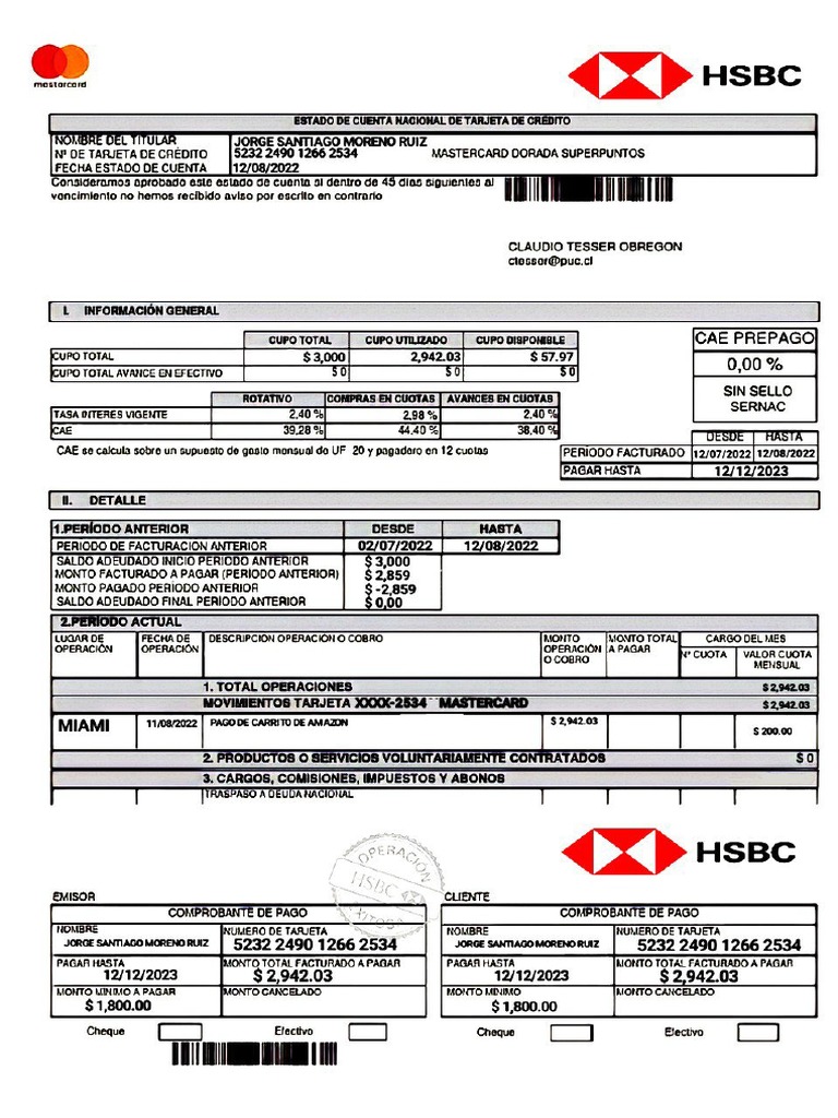 Estado de Cuenta HSBC | PDF