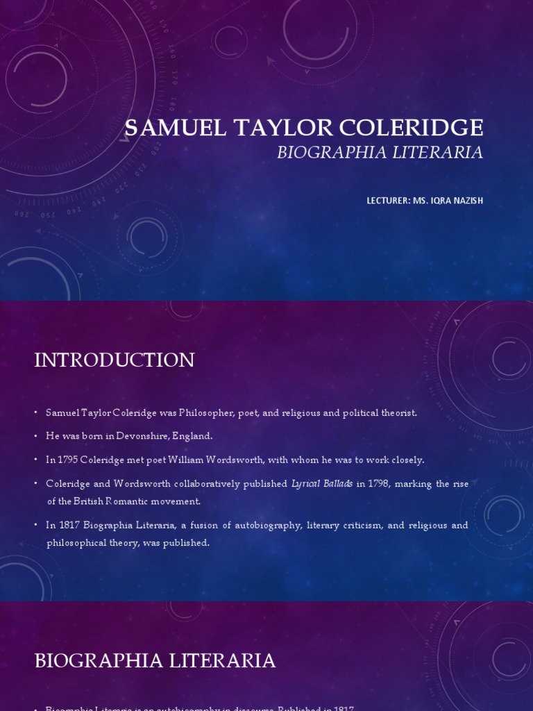 Coleridge's Biographia Literaria Insights | PDF | Poetry | Samuel ...