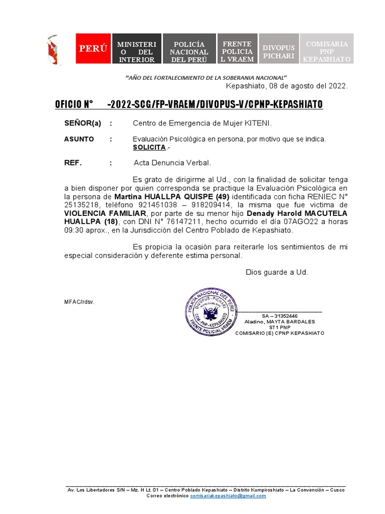 Oficio Cem | PDF | Violencia de género