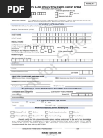 Annex 2: Modified Basic Education Enrollment Form | PDF | Learning ...