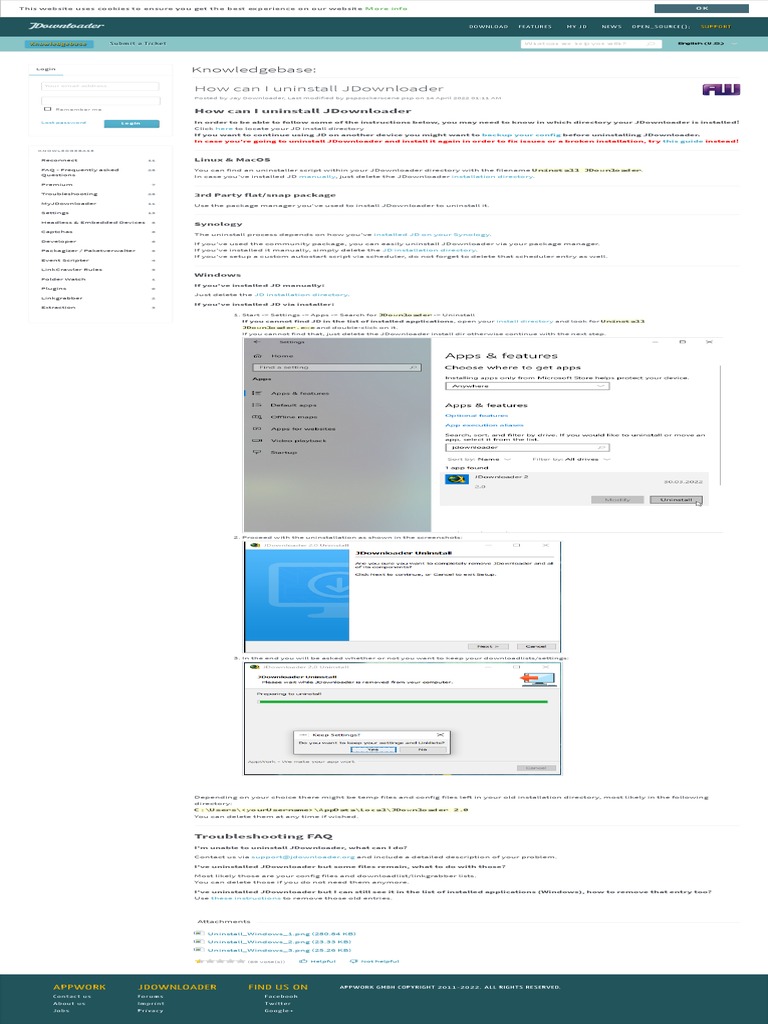 How Can I Uninstall JDownloader - Powered by Kayako Help Desk Software | PDF | Computer File ...