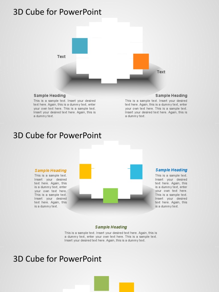 1178 3d Cube Shape Powerpoint Wide | PDF