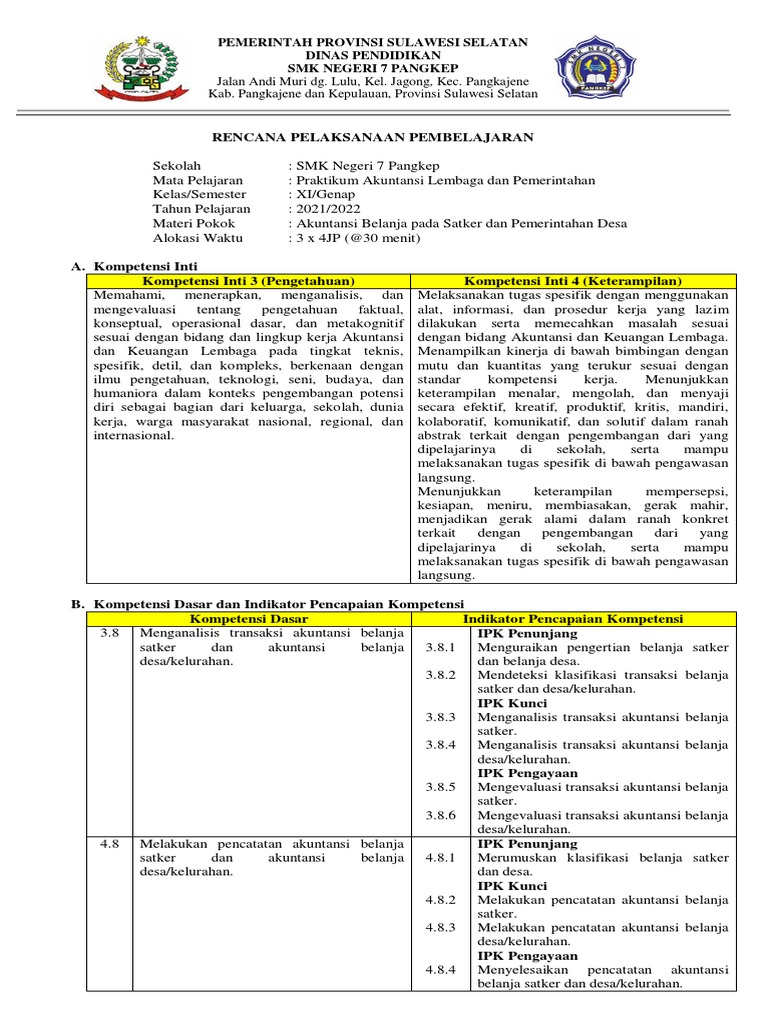 RPP 3.8 Palip | PDF | Bisnis | Pengelolaan Keuangan & Uang