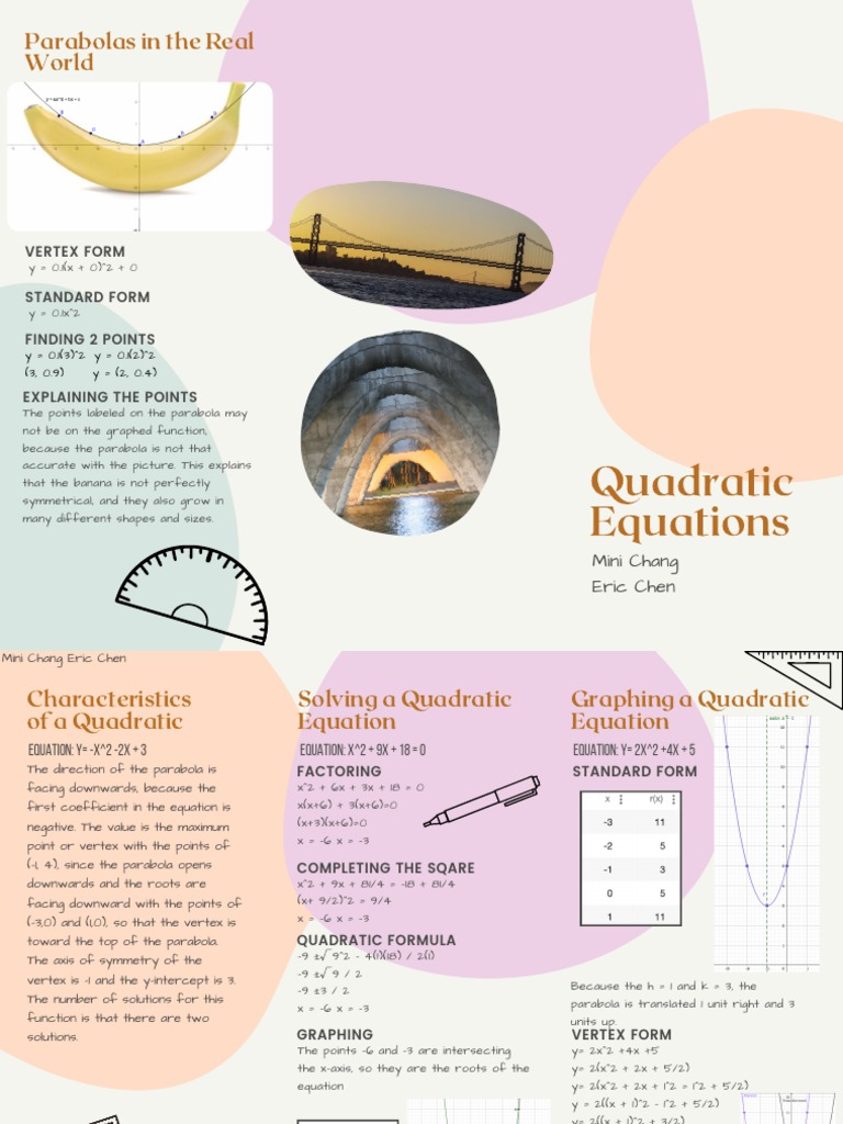 Quadratic Equations: Parabolas in The Real World | PDF | Quadratic ...