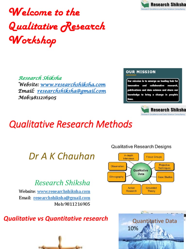 Session 1 Introduction To Qualitative Research Design | PDF ...