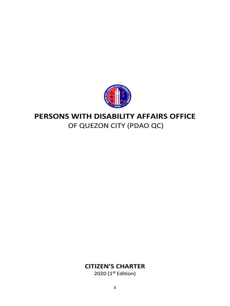 Quezon City PDAO Citizen's Charter 2020 | PDF | Government