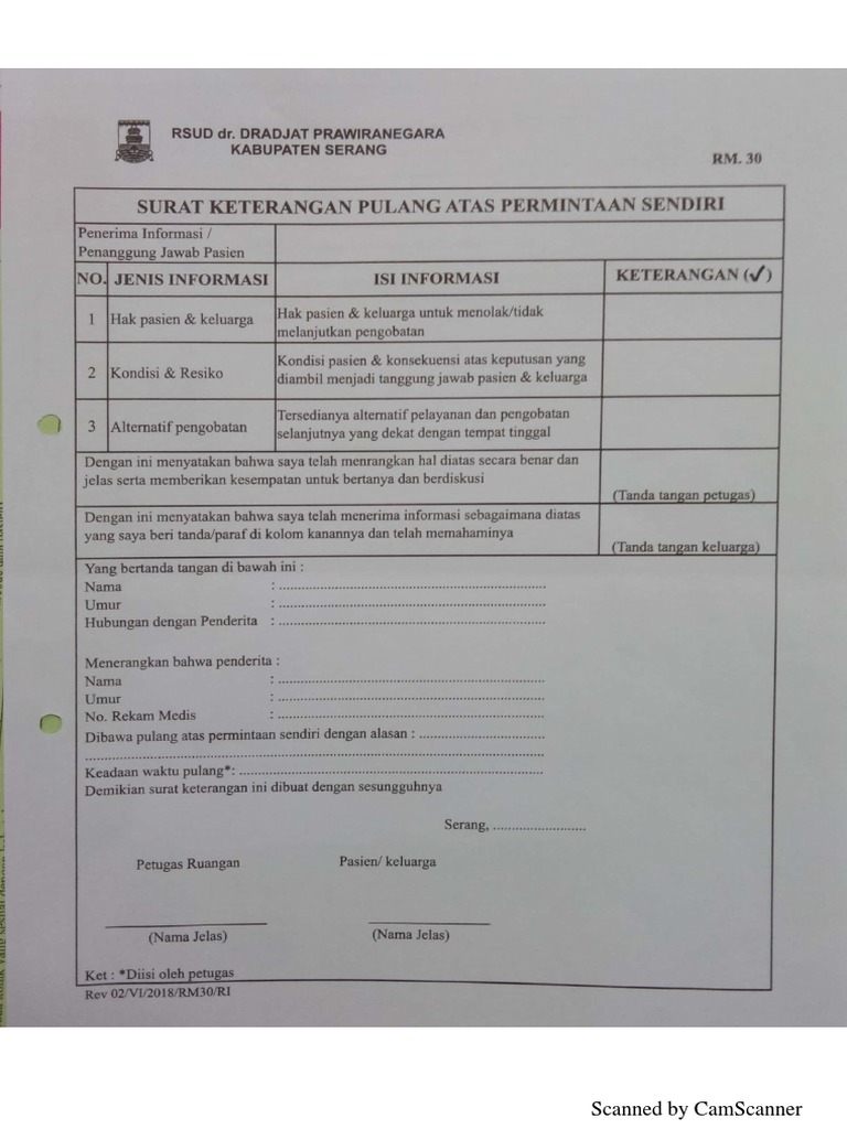Form Paps Kosong | PDF