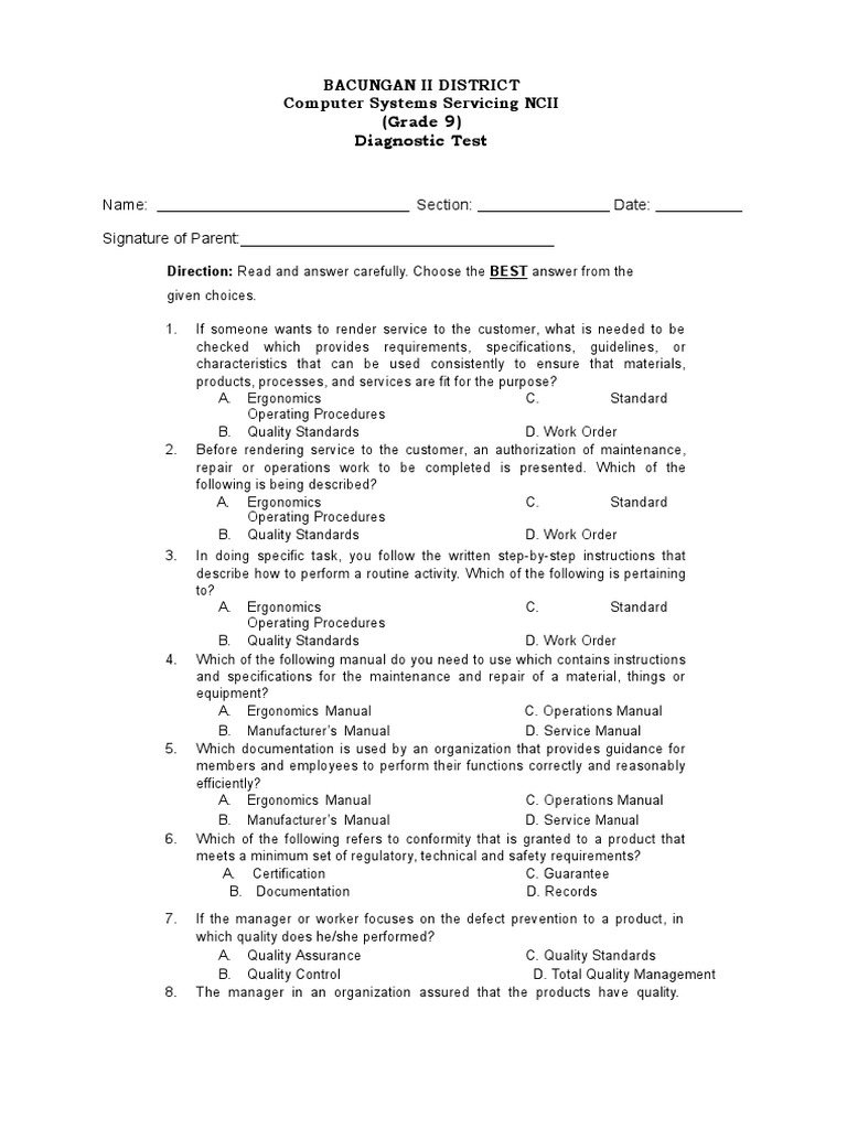 GRADE-9 | PDF | Specification (Technical Standard) | Standardization