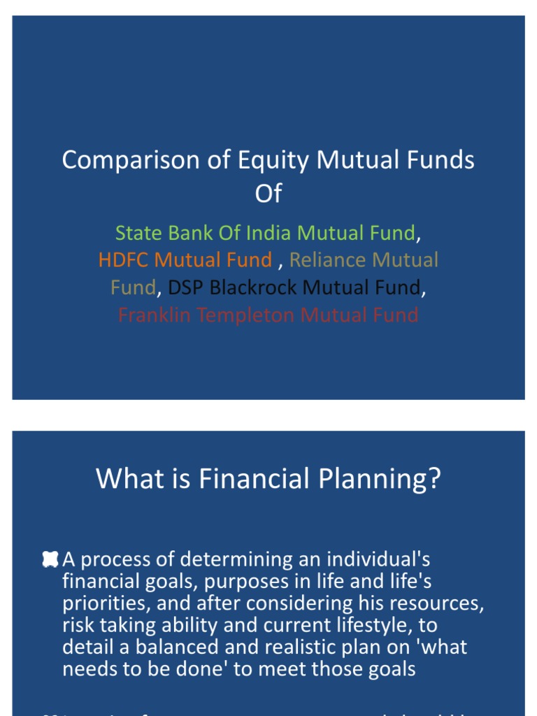 Comparison of Equity Mutual Funds | Mutual Funds | Stock Fund