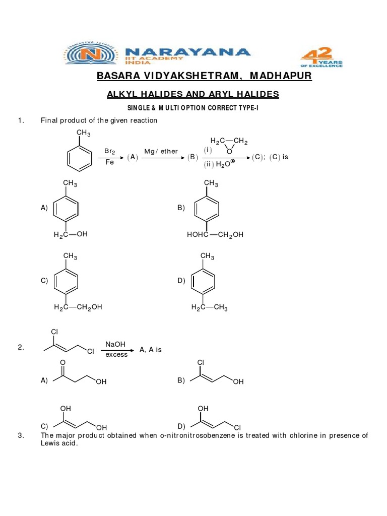 Alkyl Halides and Aryl Halides | PDF | Methyl Group | Chloroform