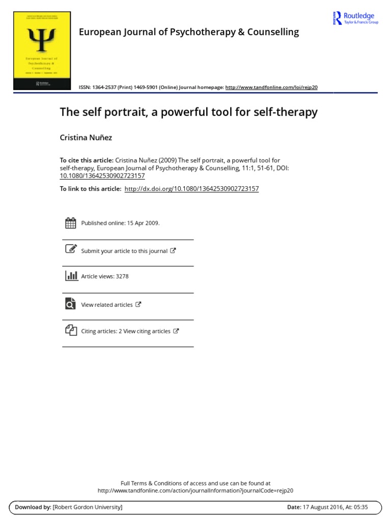 The Self Portrait A Powerful Tool For Self Therapy | PDF ...