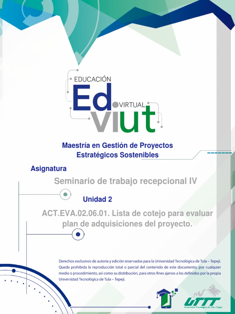 ACT - EVA.02.06.01. Lista de Cotejo para Evaluar Plan de Adquisiciones Del Proyecto. | PDF ...