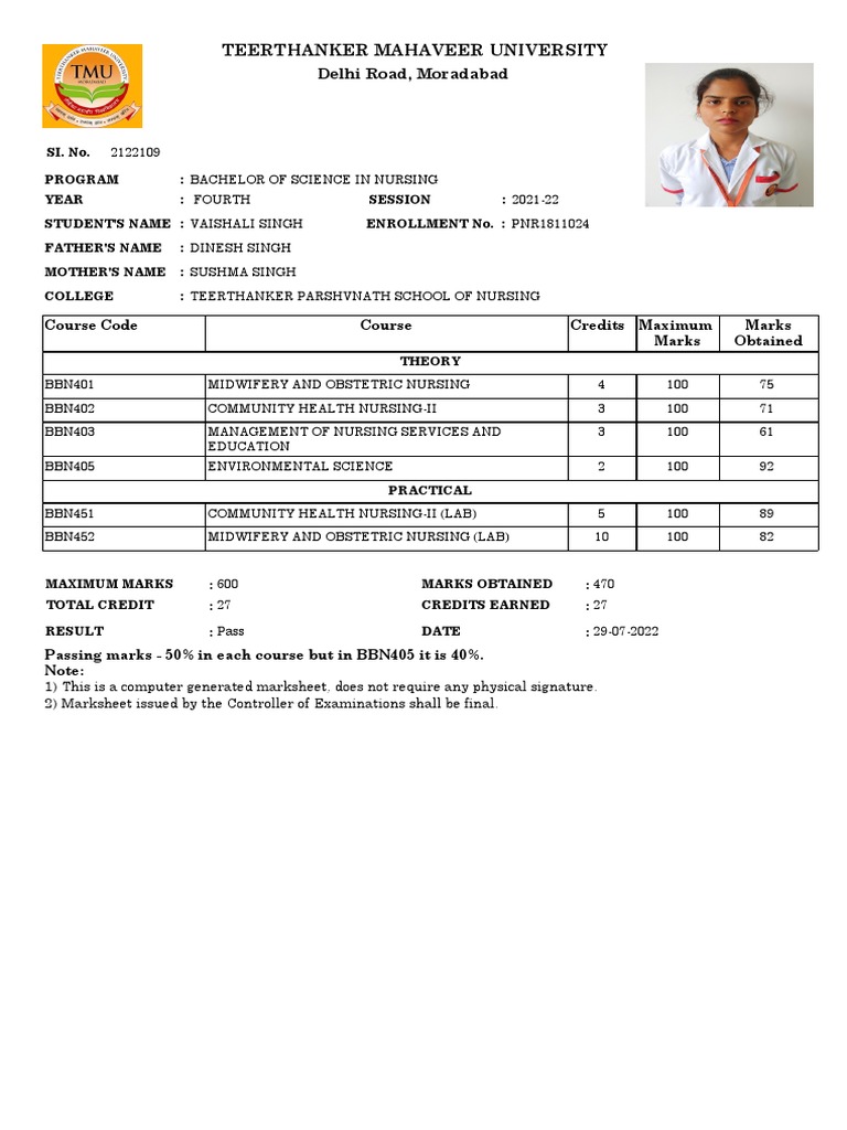 Teerthanker Mahaveer University: Delhi Road, Moradabad | PDF