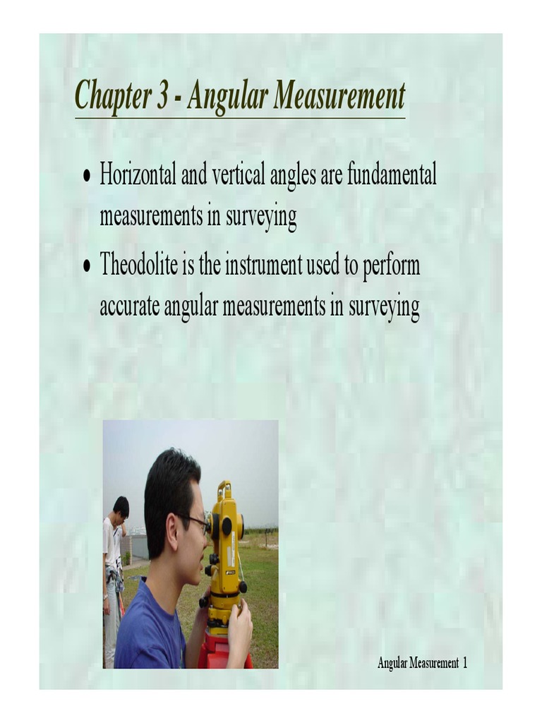 Angular Measurement in Surveying | PDF | Surveying | Metrology