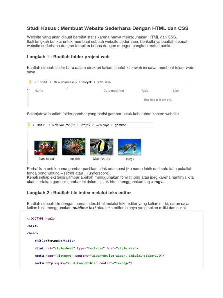 Latihan CSS Pertemuan 5 | PDF | Komputer