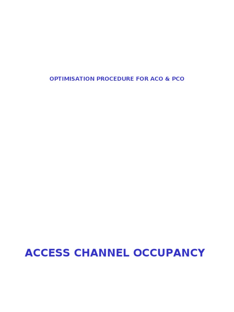 ACO & PCO Optimization Procedures | PDF | Computing | Computing And ...
