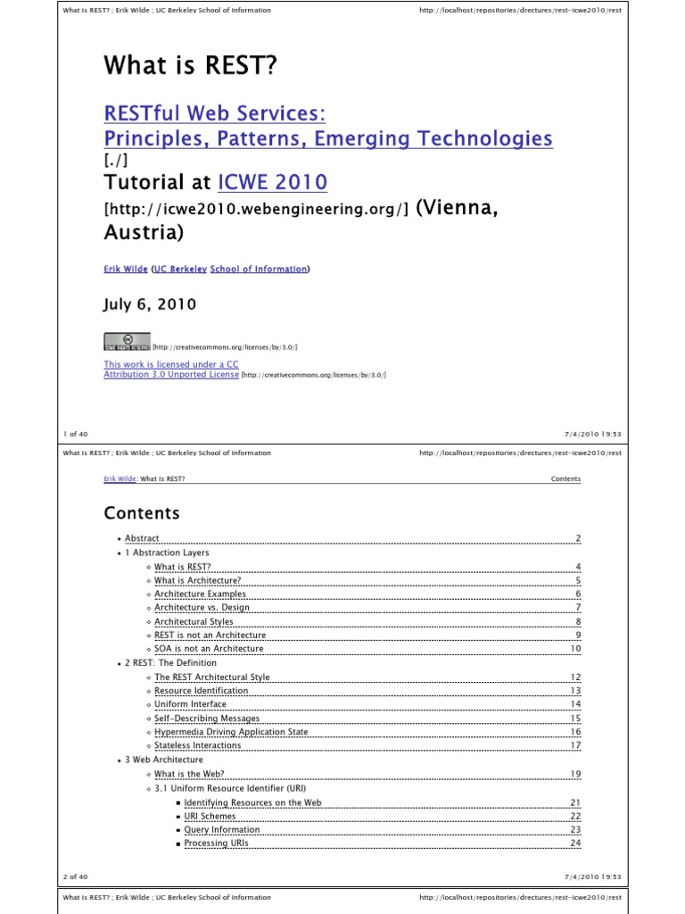 Erik Wilde UC Berkeley School of Information | PDF | Representational ...