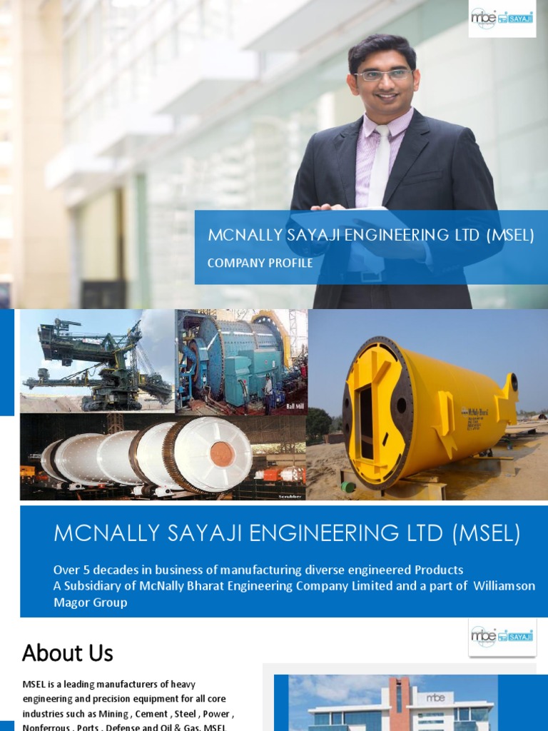 Mcnally Sayaji Engineering LTD (Msel) : Company Profile | PDF ...