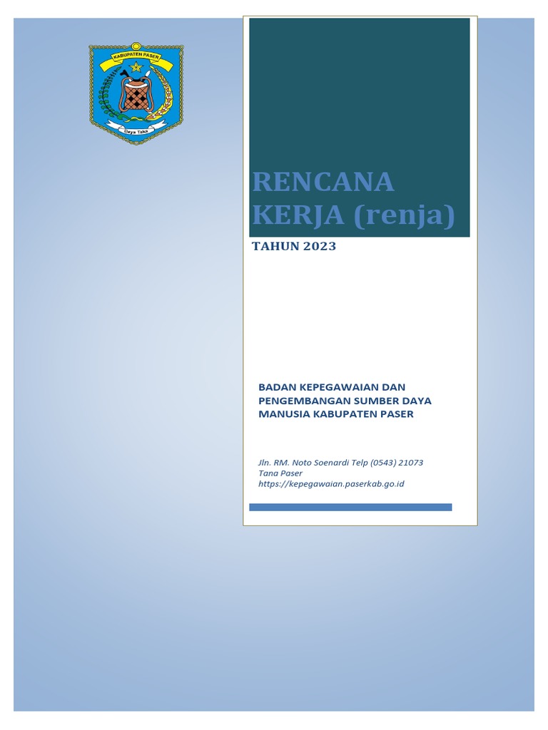 Renja BKPSDM 2023 Review | PDF