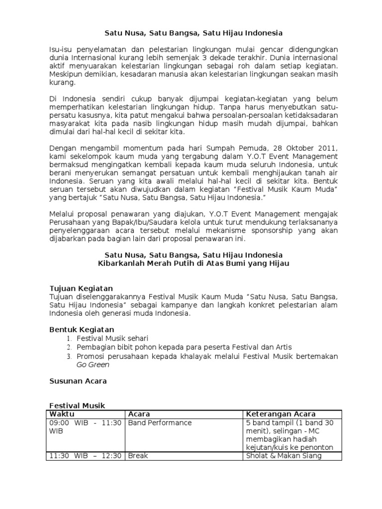 Proposal Event Musik | PDF