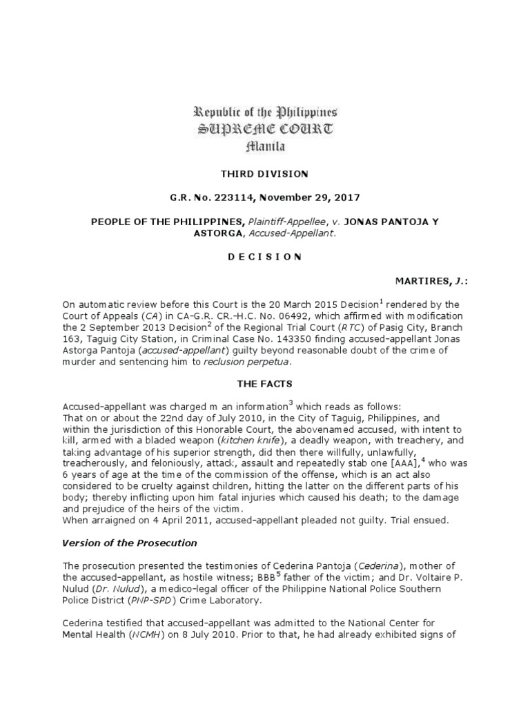 People v. Pantoja, G.R. No. 223114 | PDF