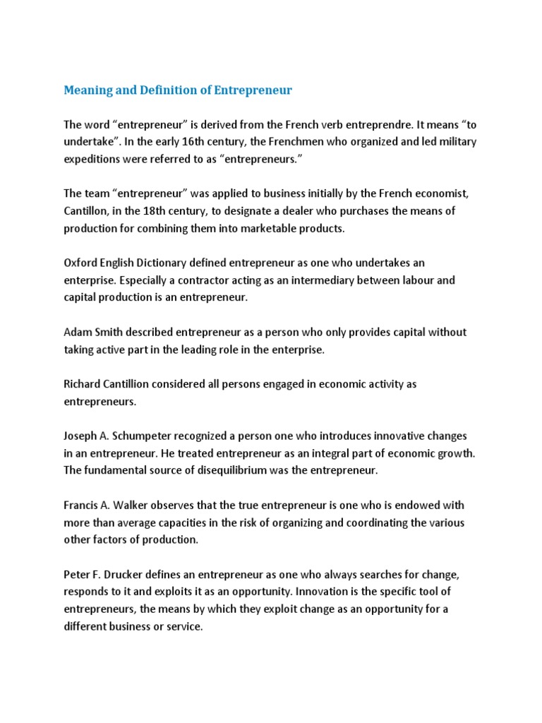 ENTREPRENEURship Notes Mba 2nd Sem | Download Free PDF ...