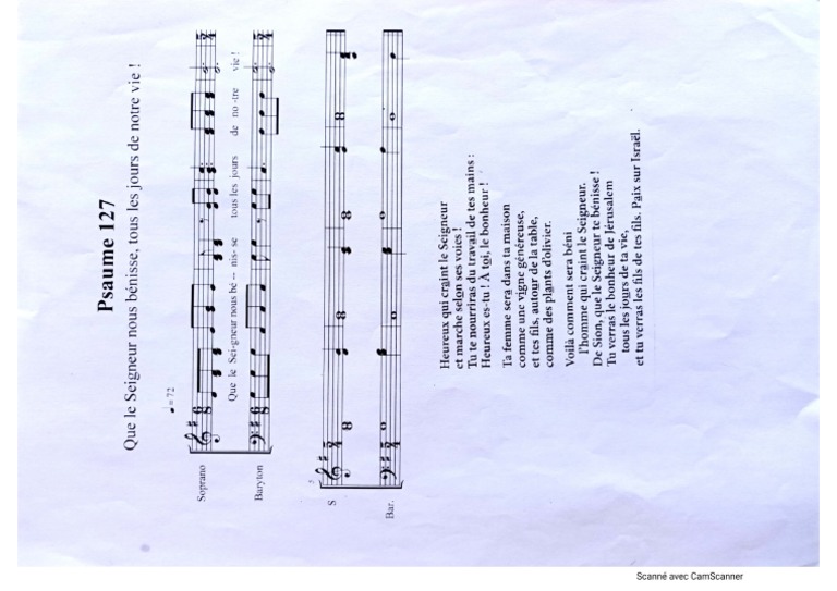 Partition - Psaume 127 | PDF