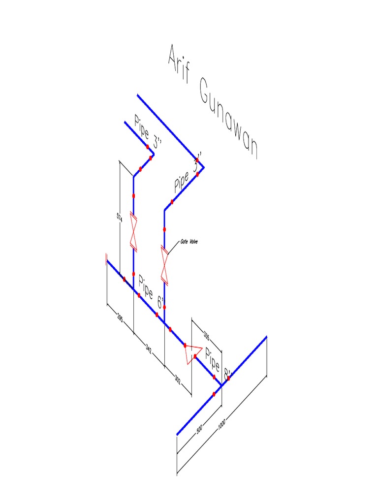 (Contoh Gambar Isometric Piping Yang Dibuat) - (Arif Gunawan) | PDF