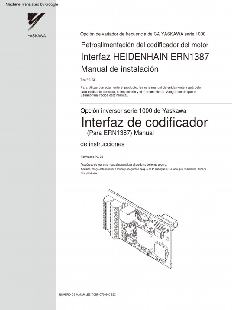 Manual Ingles Encoder SinCos PG E3 ESPAÑOL | PDF | Tornillo | Usuario ...