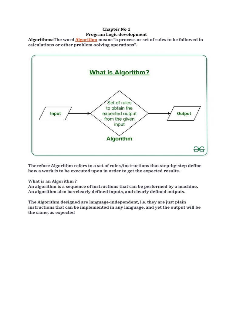 Chapter No 1 Program Logic Development Algorithms Algorithm Pdf Algorithms Array Data Type 6597