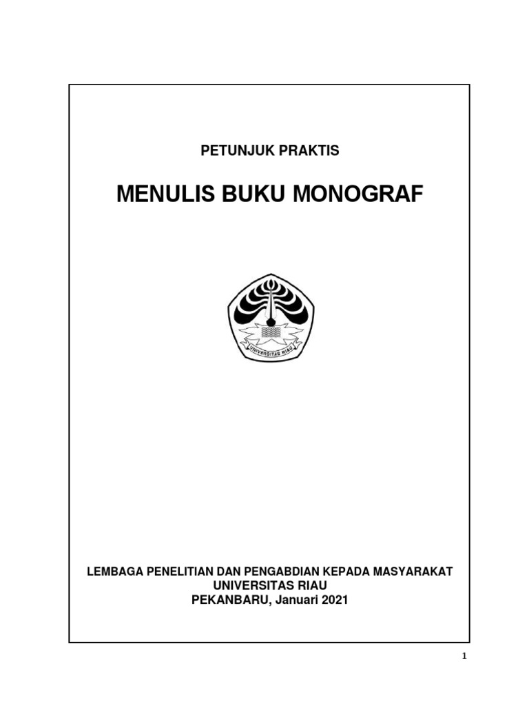 Panduan Ringkas Buku Monograf 2021 Upload | PDF
